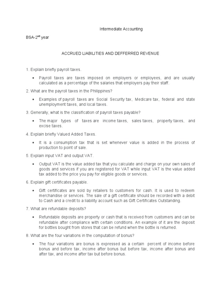 Accrued Liabilities and Deferred Revenue | PDF