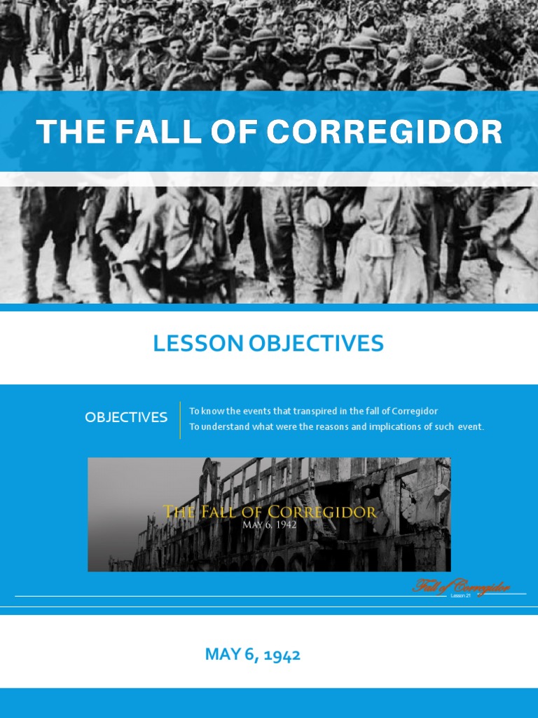 LESSON 16 The Fall of Corregidor and Leyte Landing | PDF | Corregidor ...