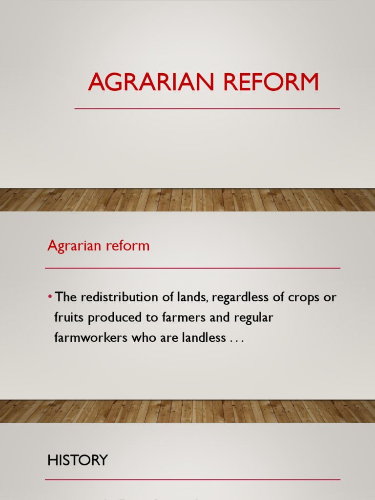 LESSON 17 B - Agrarian Reform | PDF | President Of The Philippines ...