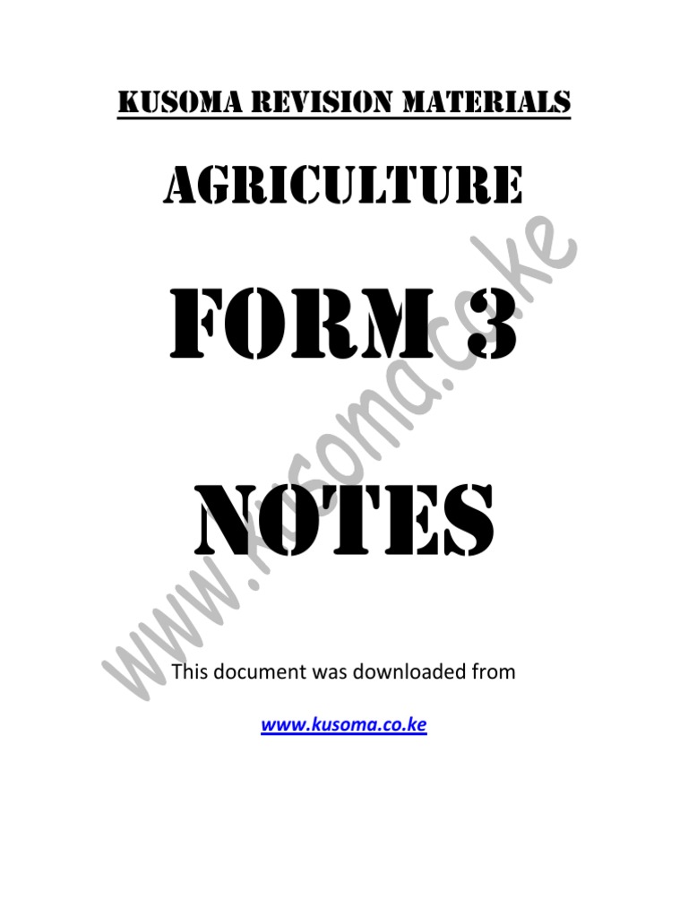 Agriculture Form 3 Notes | PDF | Leasehold Estate | Bees