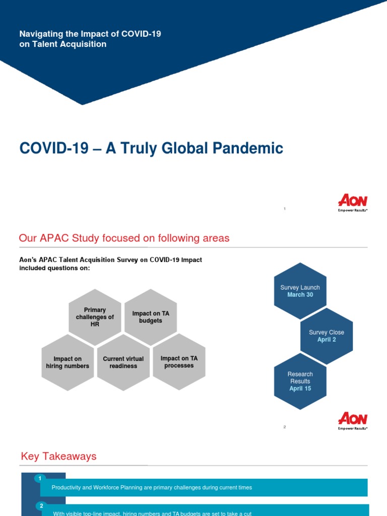 Aon Reports - Impact of COVID-19 On Talent Acquisition | PDF | Job ...