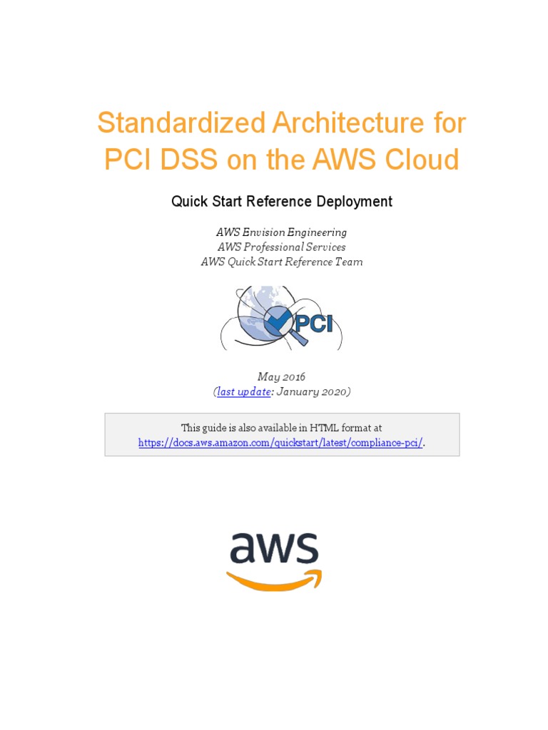 Standard Pci Dss Architecture On The Aws Cloud | PDF | Amazon Web Services | Cloud Computing