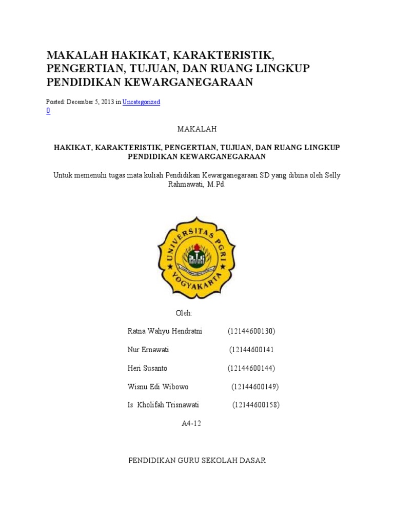 Contoh Makalah PKN | PDF