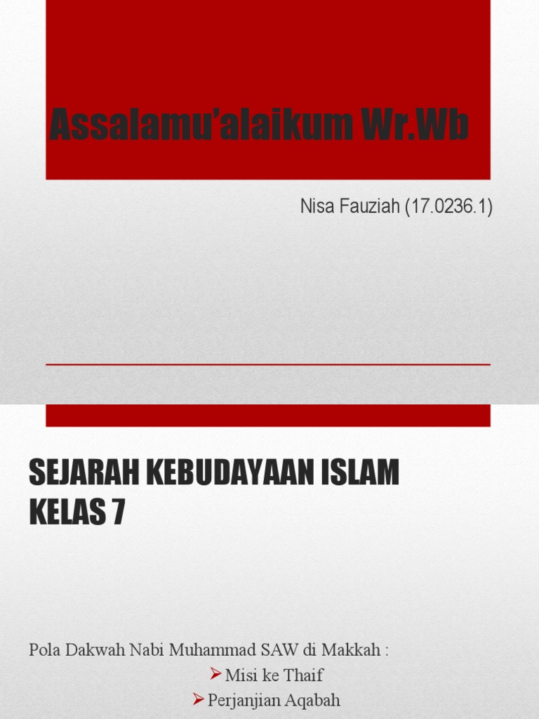 Materi Ski Kelas 7 Pola Dakwah Nabi Di Makkah (Misi Ke Thaif Dan ...