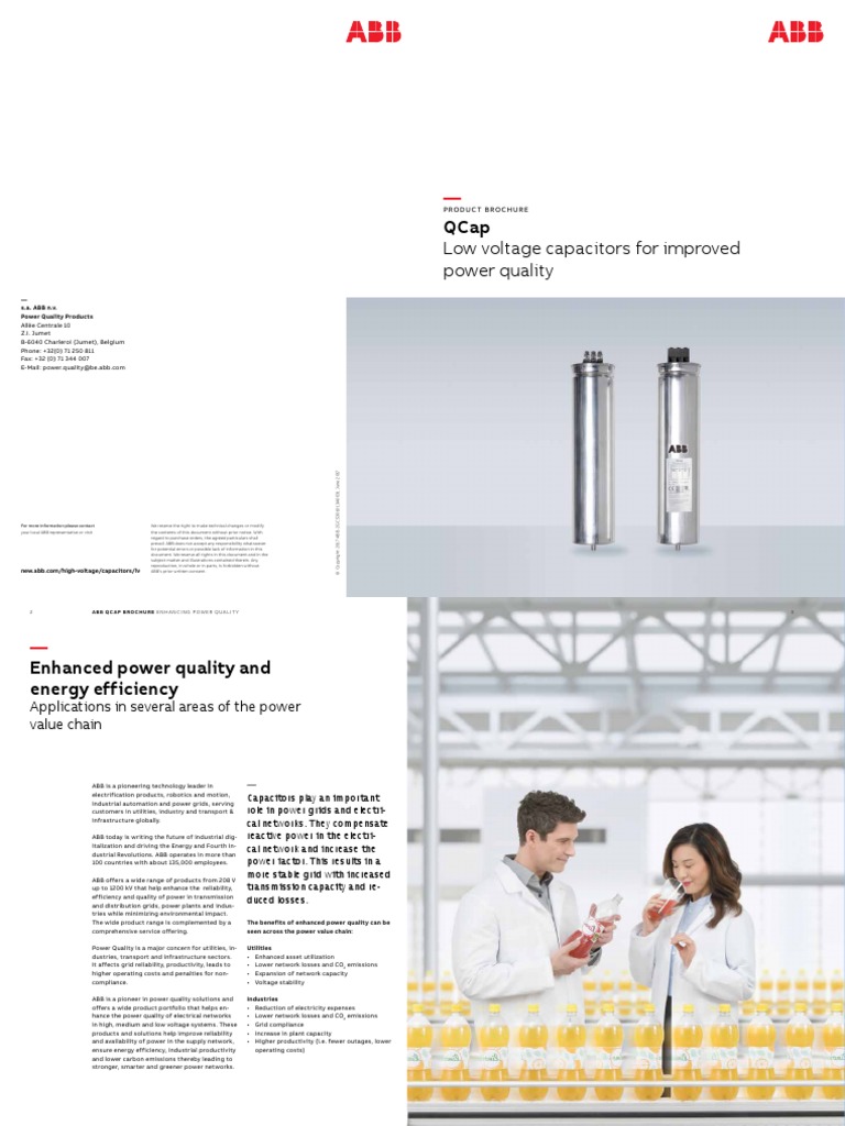 2GCS301013A0031 - QCap Brochure | PDF | Ac Power | Electrical Grid