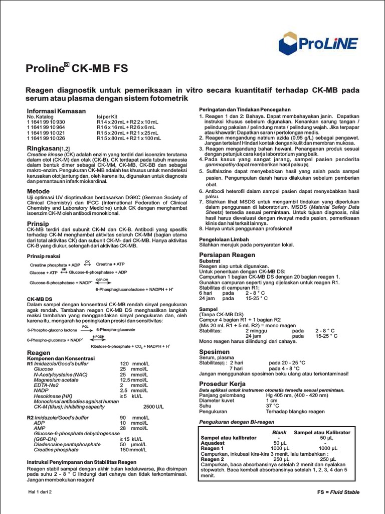Package Insert CK MB FS Indonesia Ed.04 | PDF