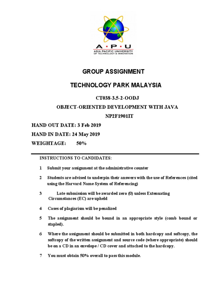 Java Assignment Individual | PDF | Class (Computer Programming ...