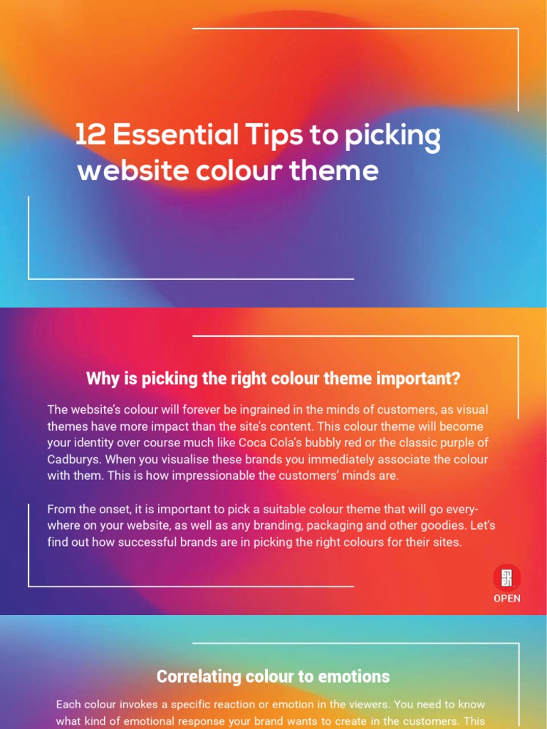 12 Tips for Choosing Website Colors | PDF | Brand | Color