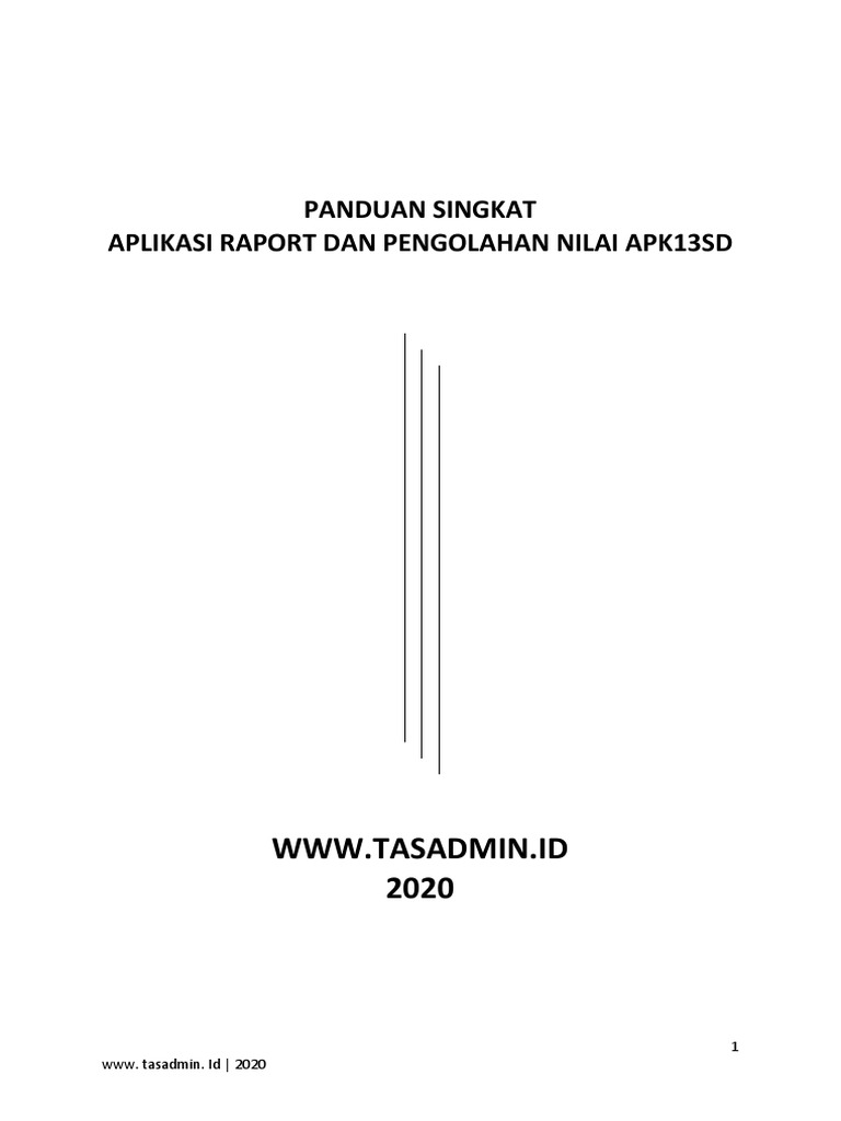 Panduan Aplikasi Raport SD Rev | PDF