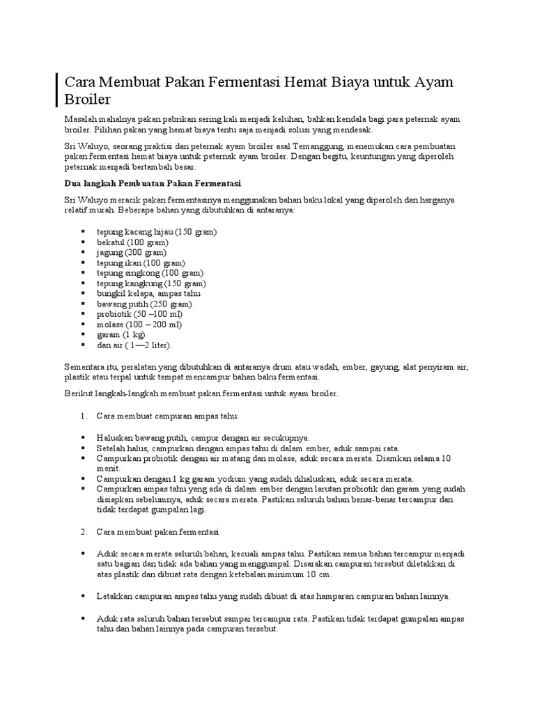 Pakan Ayam 3 | PDF