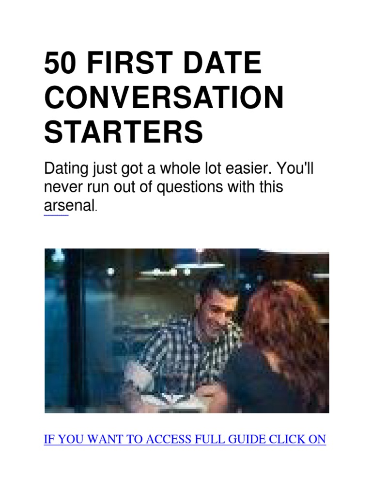 50 First Date Conversation Starters | PDF | Laughter | Sports