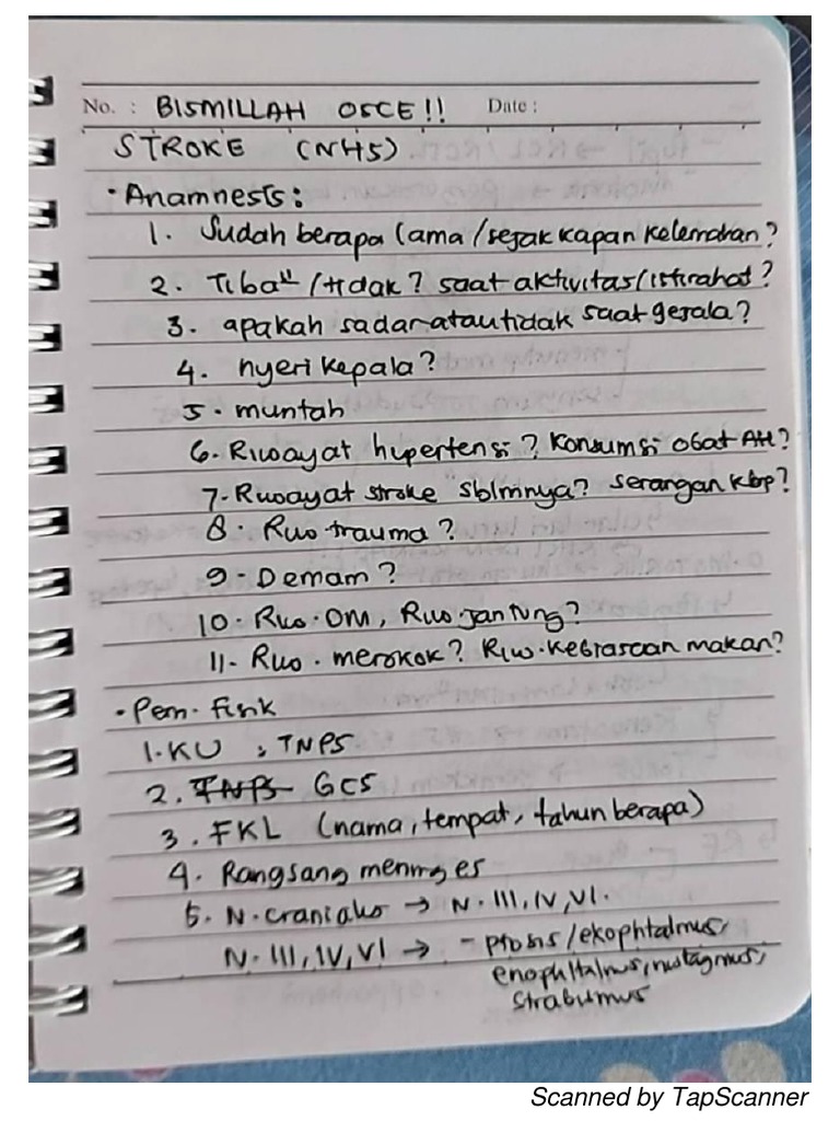 Catatan Penting Neurologi Melly Syafrida. Putri | PDF