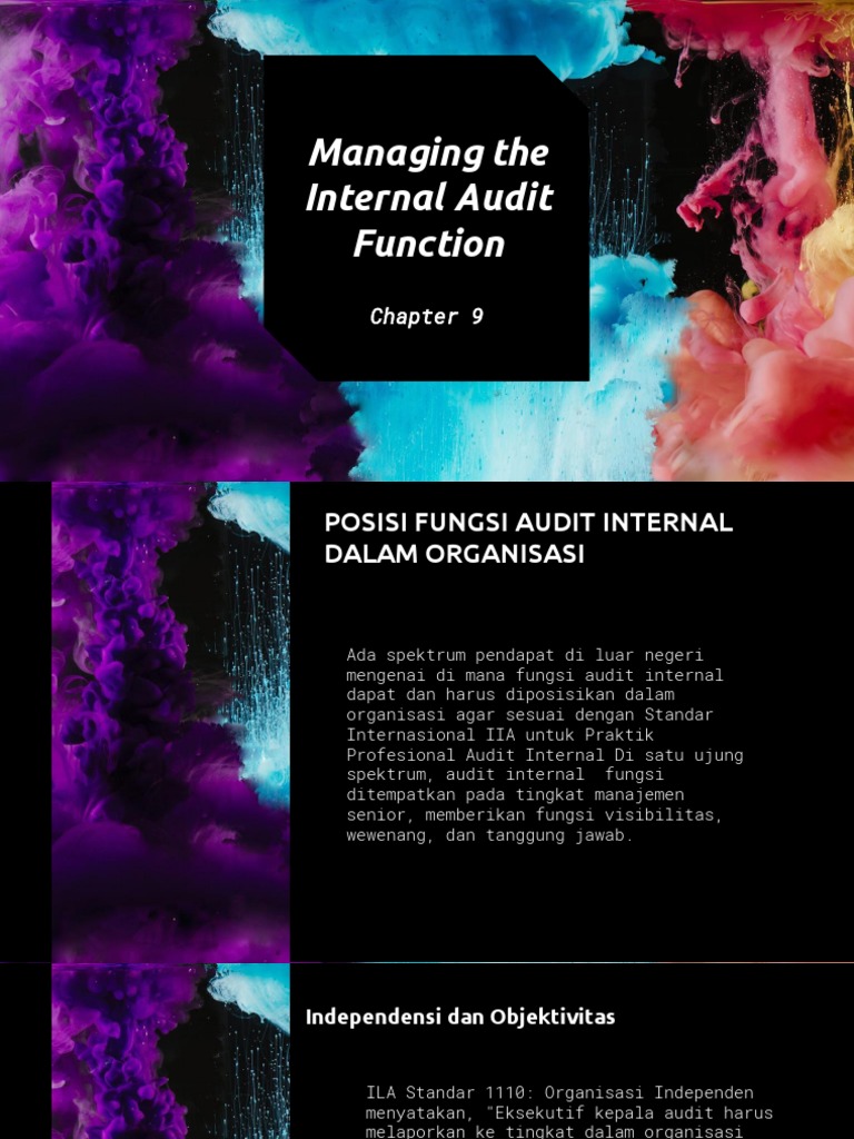 Chapter 9 Managing Internal Audit Function | PDF