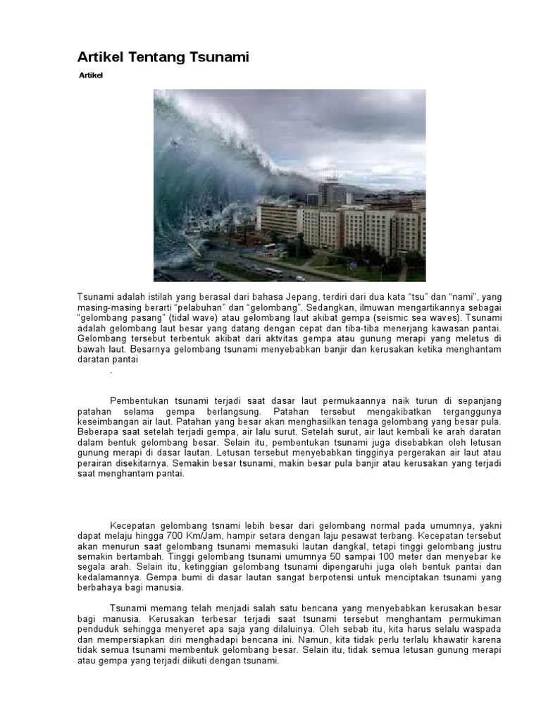 Artikel Tentang Tsunami | PDF