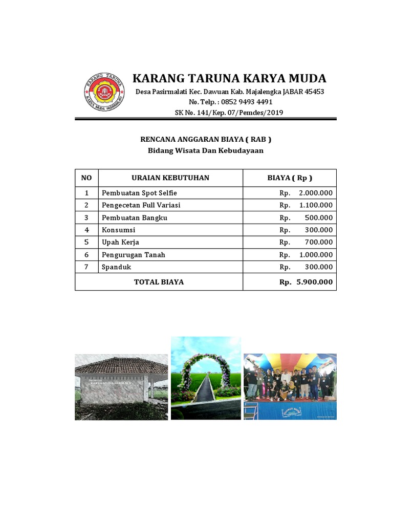 RAB Karang Taruna Karya Muda | PDF