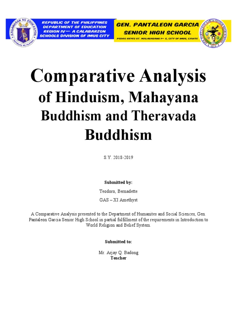 Hinduism, Buddhism comparison SY 2018-2019 | PDF