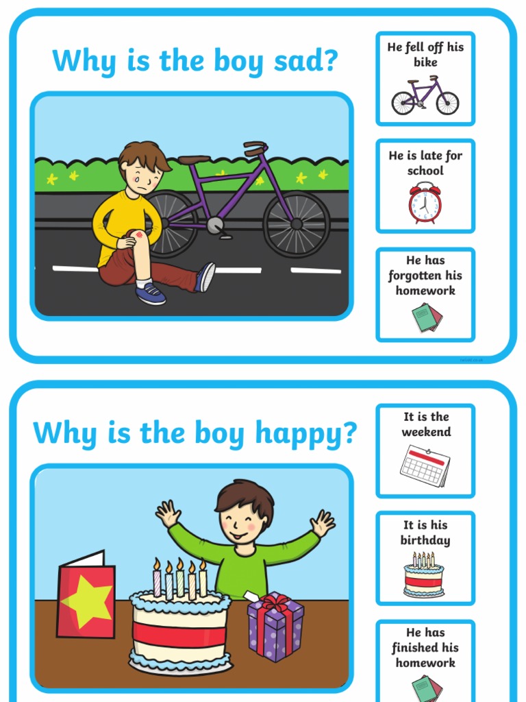 T S 622 Why and Because Question Scene Cards Ver 3 | PDF