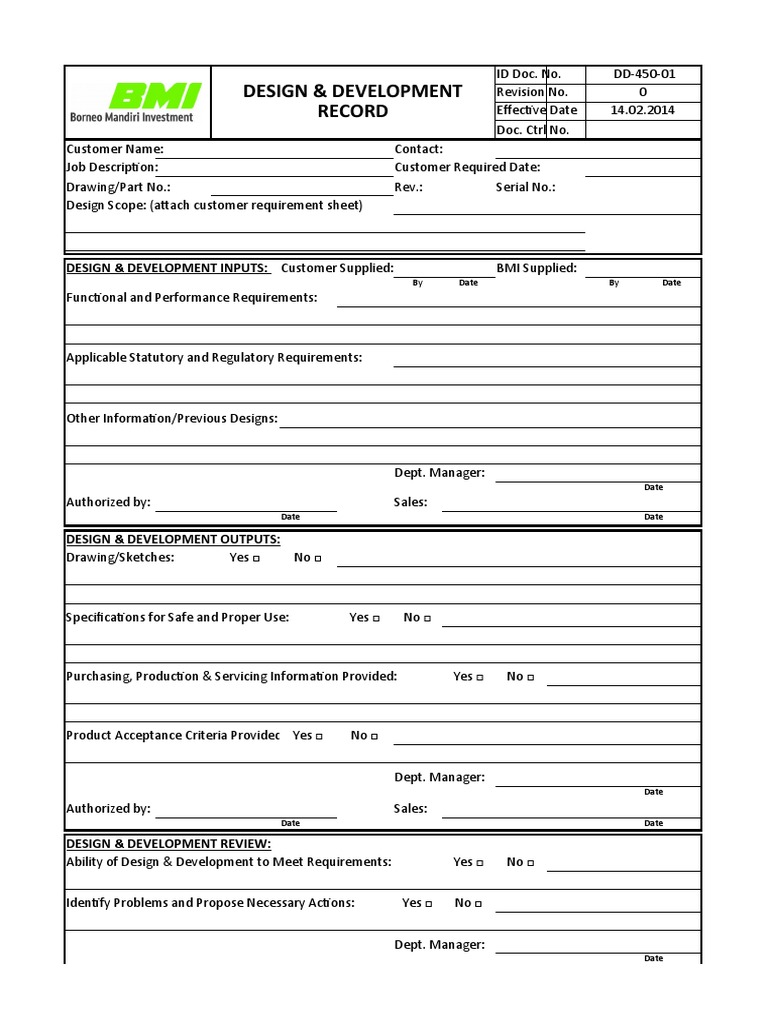 DD-450-01 Design & Development Record Rev.0 | PDF | Specification ...