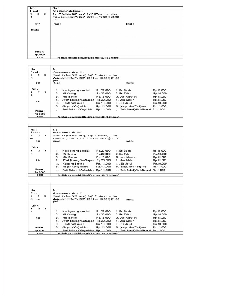 Contoh Kupon Bazar | PDF