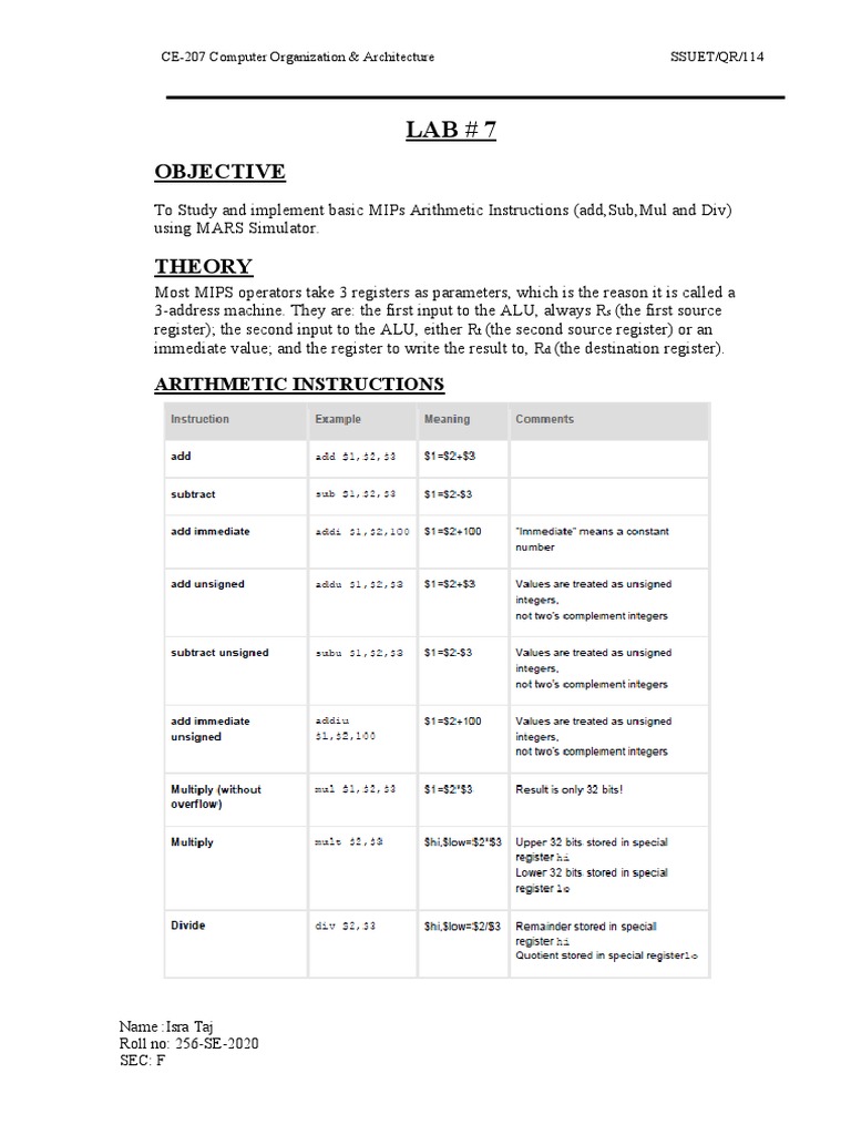 Lab 7 & 8 | PDF | Arithmetic | Computer Programming