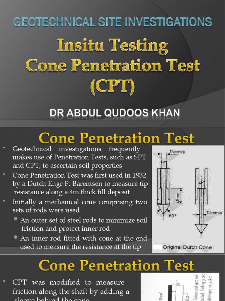 6 - Insitu Testing - CPT | PDF | Applied And Interdisciplinary Physics ...