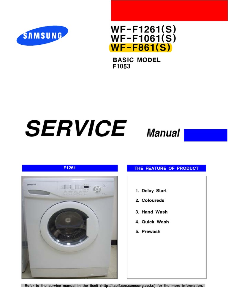 WF-F861 - Service Manual | PDF | Ac Power Plugs And Sockets | Washing ...