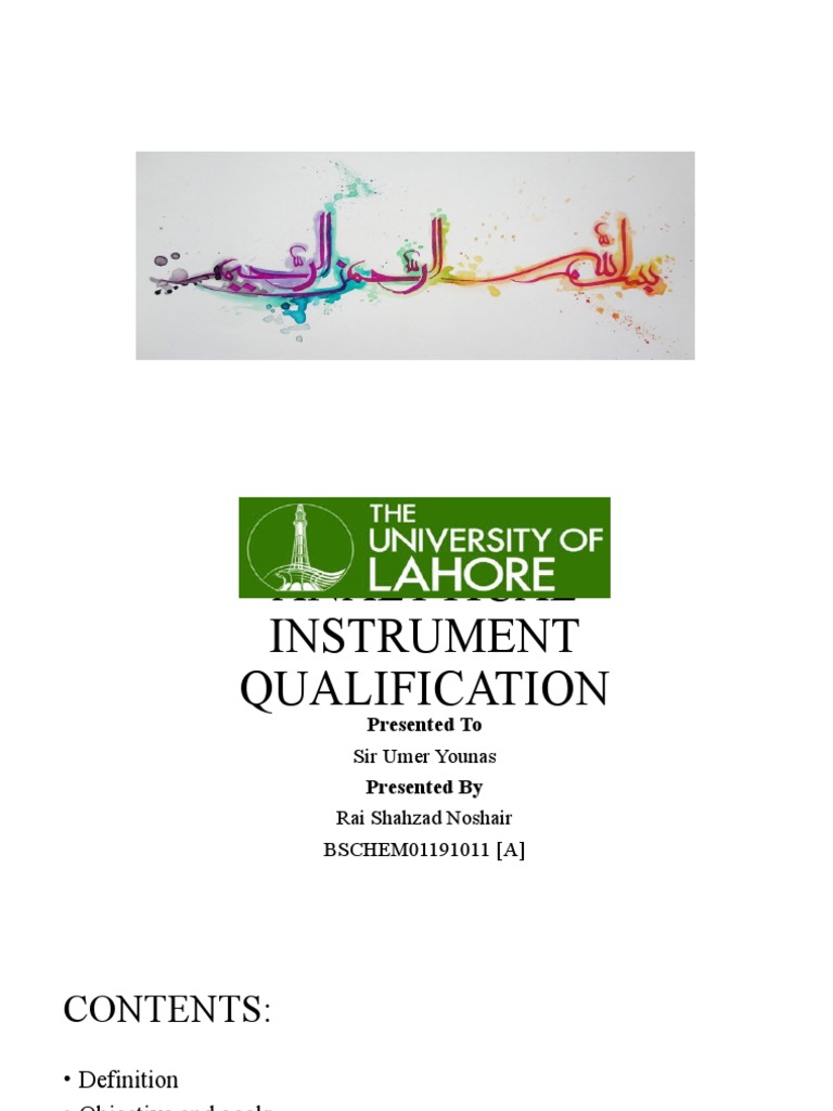 Analytical Instrument Qualification Overview | PDF | Verification And ...