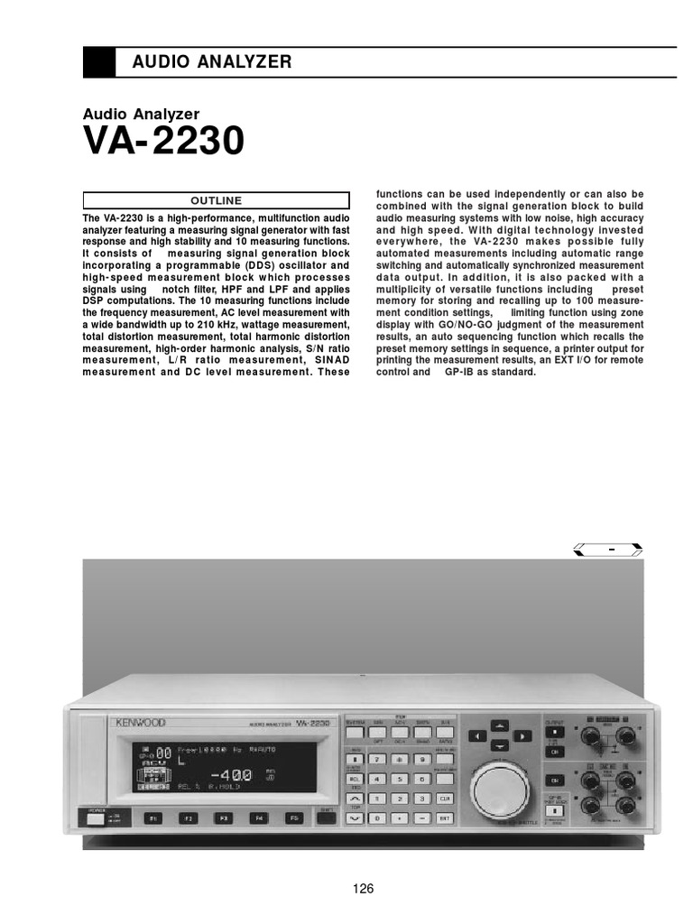 Audio Analyzer | PDF | Distortion | Low Pass Filter
