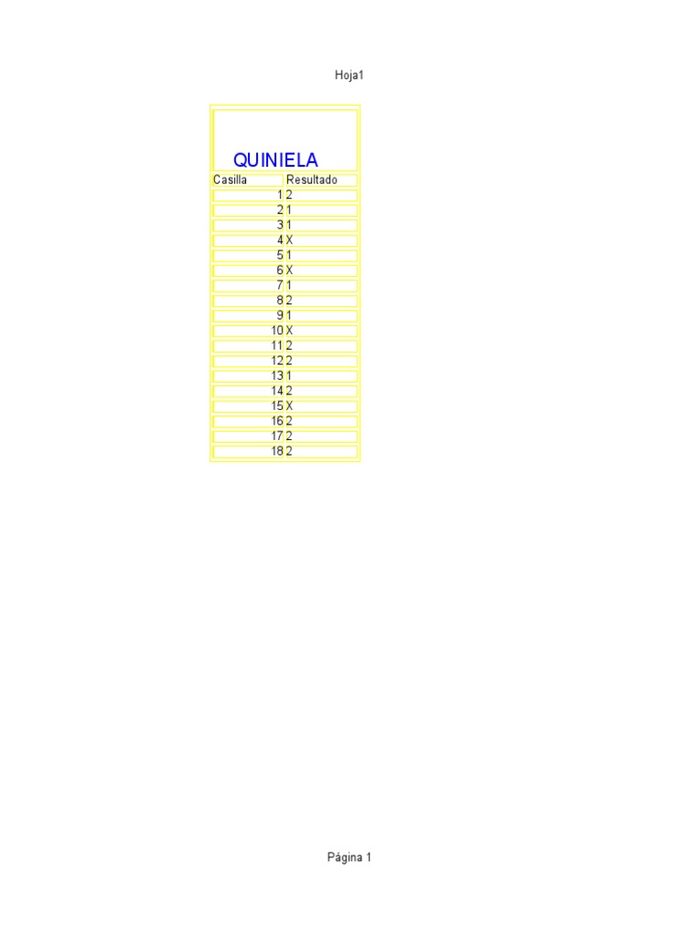QUINIELA | PDF | Juegos y lotería