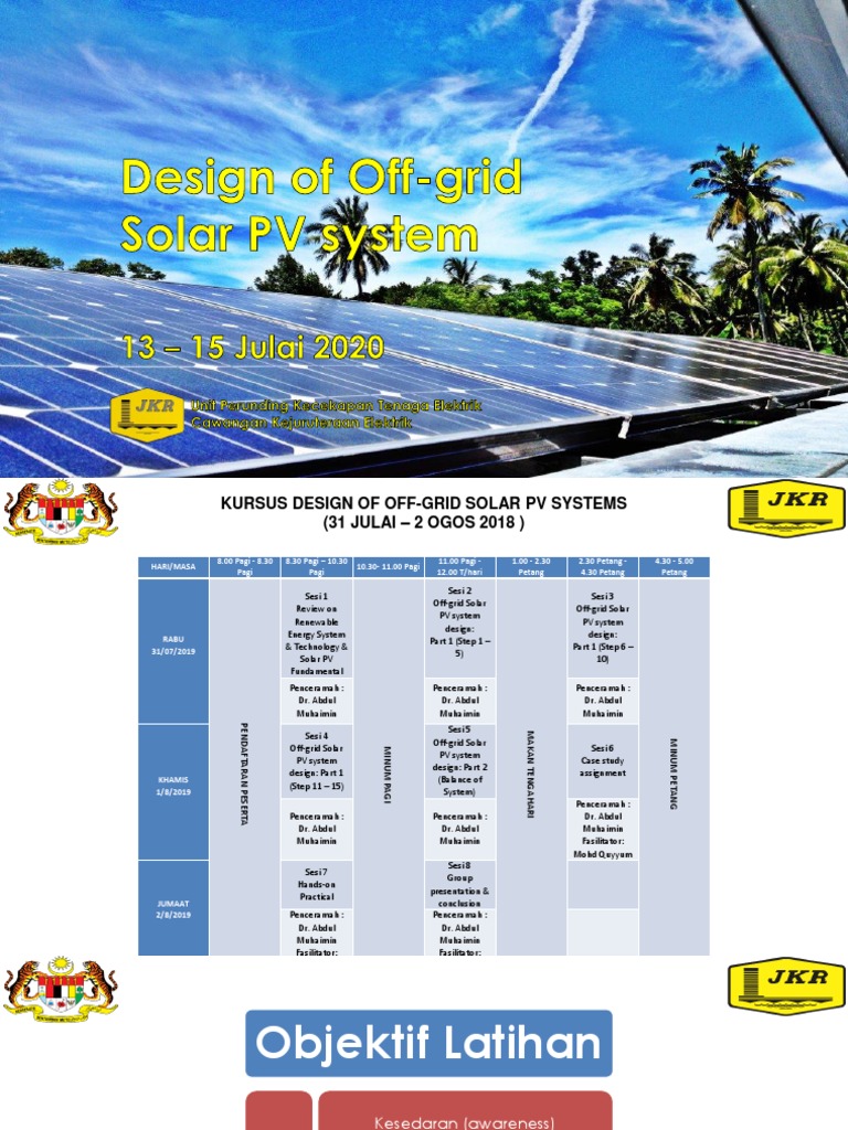 Nota Kursus Design PV 13-15.7.2020 | PDF | Photovoltaics | Photovoltaic ...