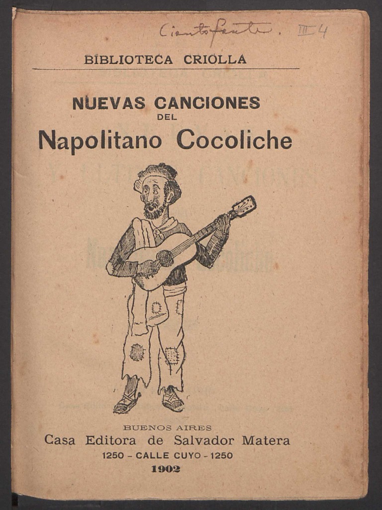 Cocoliche y Poesía Criolla en Buenos Aires | PDF | Argentina ...
