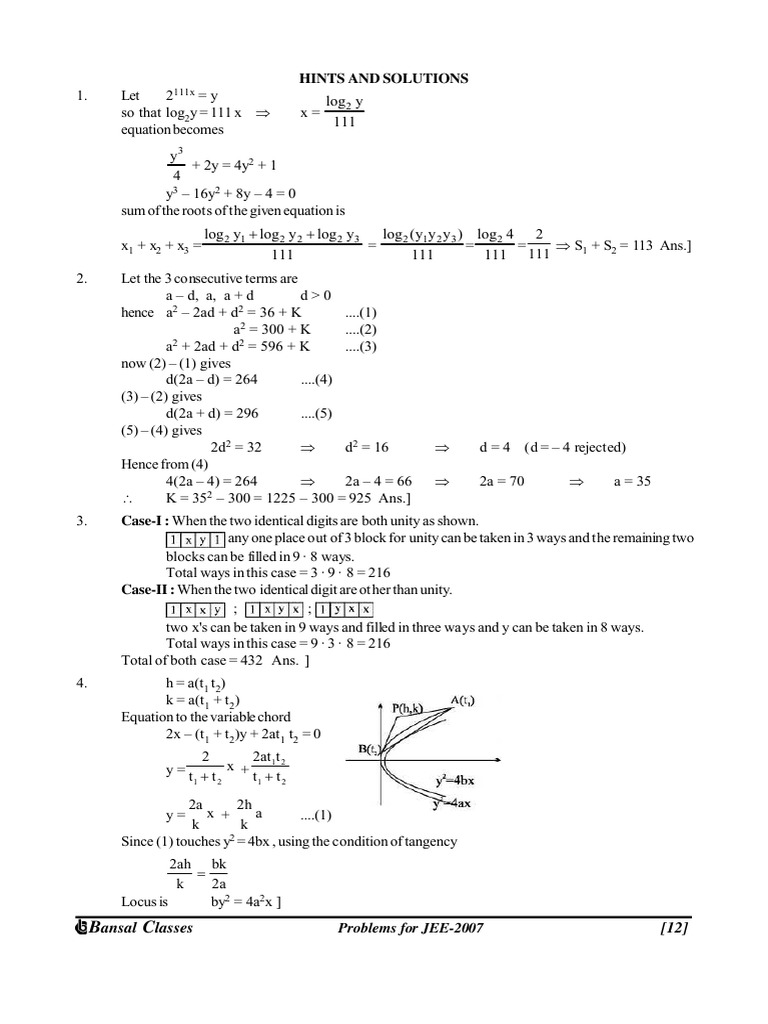 Mathematics Final Practice Sol) | PDF | Mathematical Concepts | Geometry