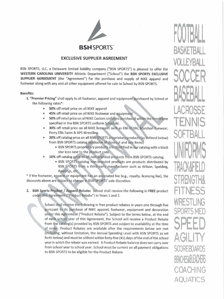 BSN Nike Contract | PDF