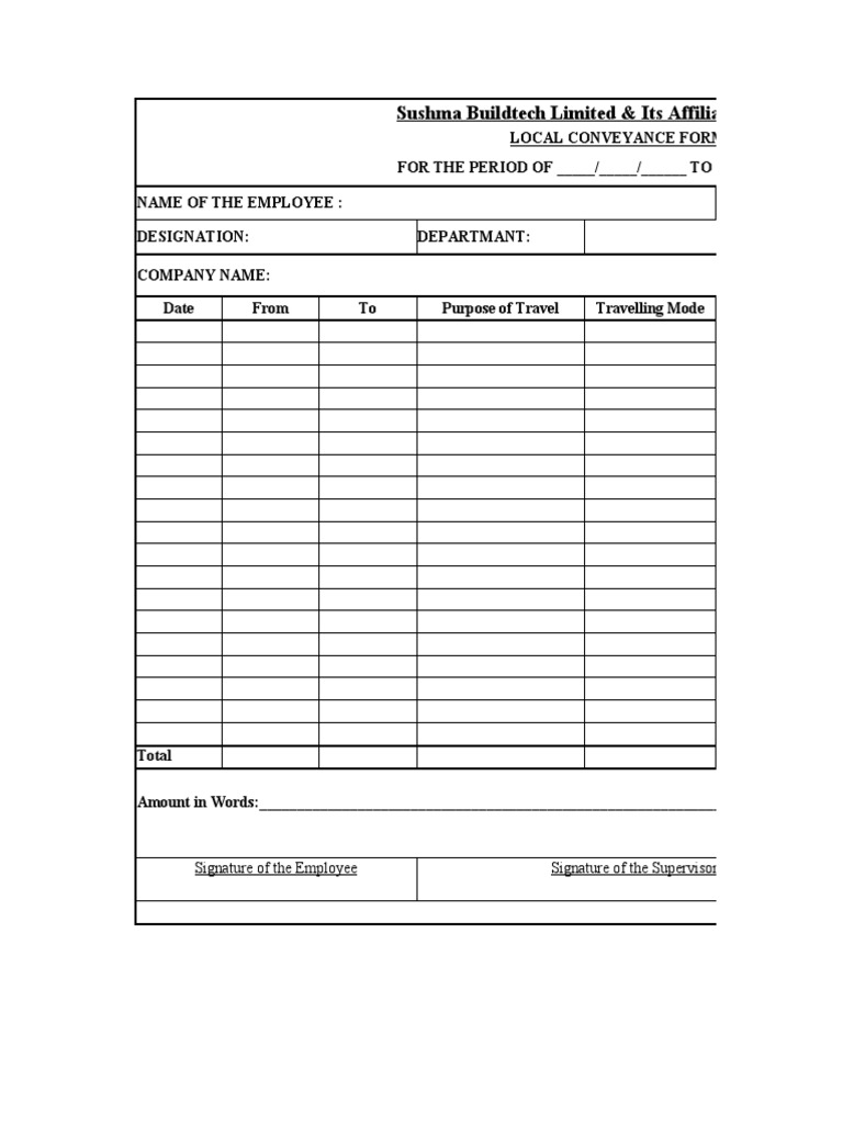 Travel Policy - Local Conveyance 1.0-2 | PDF