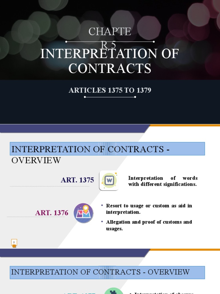 CHAPTER 5 - Interpretation of Contracts | PDF | Credit Card | Insurance