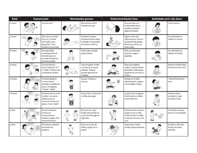 Infografía - Hitos Del Desarrollo | PDF
