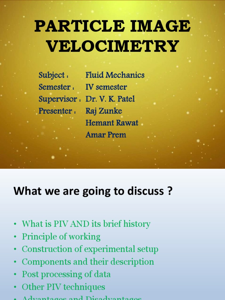 Particle Image Velocimetry | PDF | Fluid Mechanics | Mechanical Engineering
