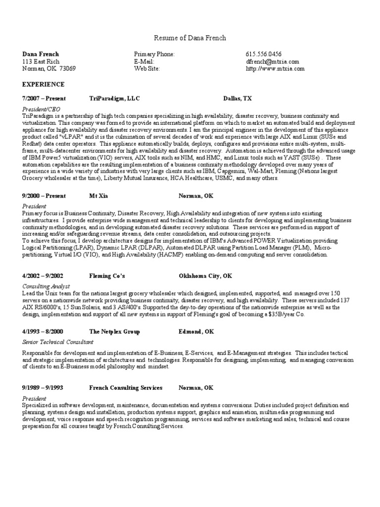 Dana French Resume | PDF