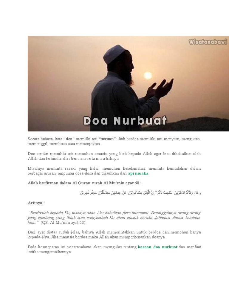 Doa Nurbuat | PDF