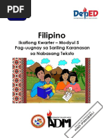 Filipino5 - q1 - Mod1 - Pag Uugnay NG Sariling Karanasan Sa ...