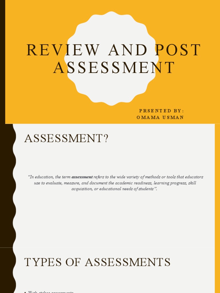 Review and Post Assessment | PDF | Educational Assessment | Test ...