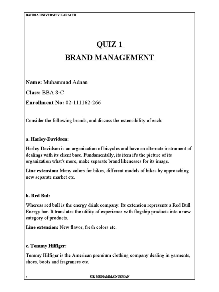 Brand Management Quiz: Extensibility Analysis | PDF | Coca Cola | Netflix