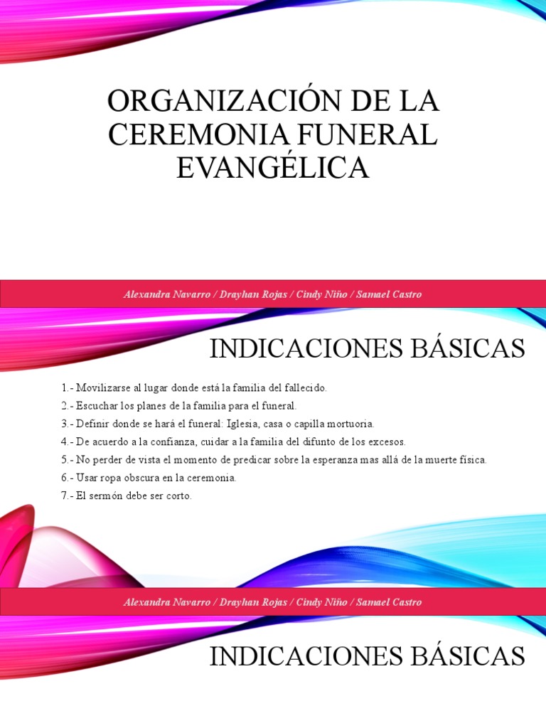 Esquema Del Programa De Funeral Cristiano Esquema De Un Sermón En El
