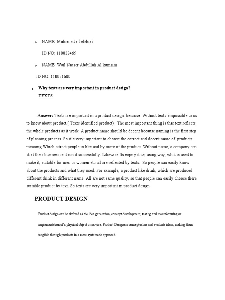 Product Design: Why Texts Are Very Important in Product Design? Texts ...