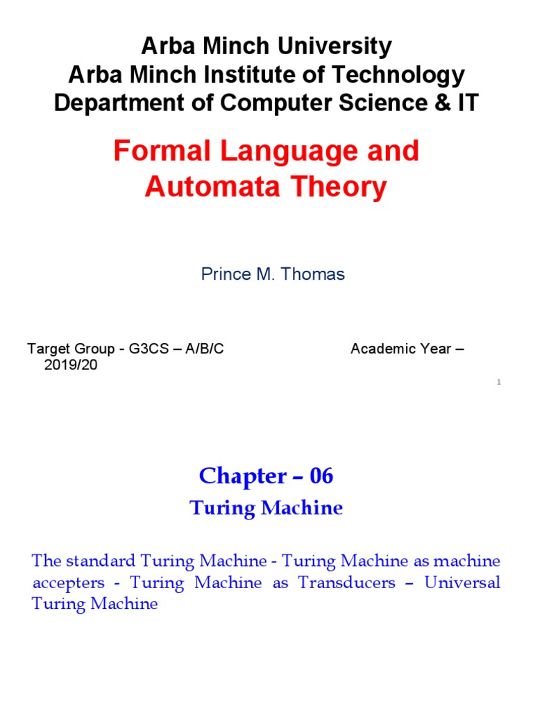 Turing Machine: Concepts and Applications | PDF | Models Of Computation ...