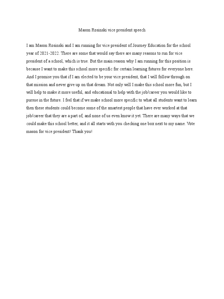 Presidential Speech | PDF