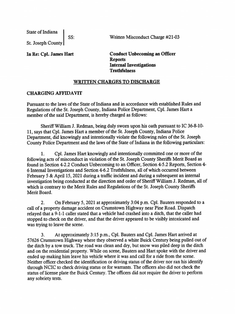 Hart Charging Affidavit May 210 2021 | PDF