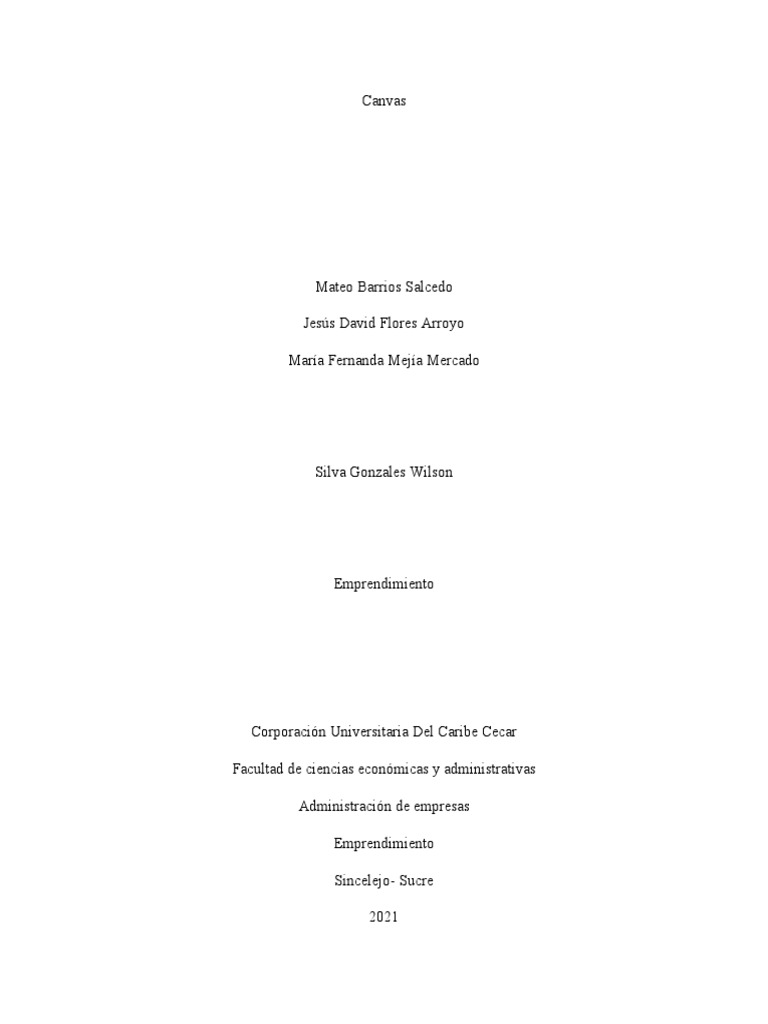 Modelo Canvas GUS App | PDF | Aplicación movil | Marketing