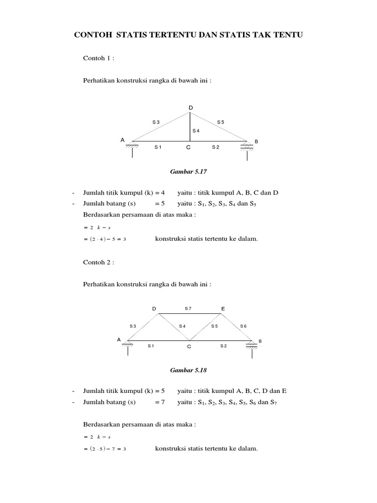 Contoh Statis Tertentu Dan Statis Tak Tentu | PDF