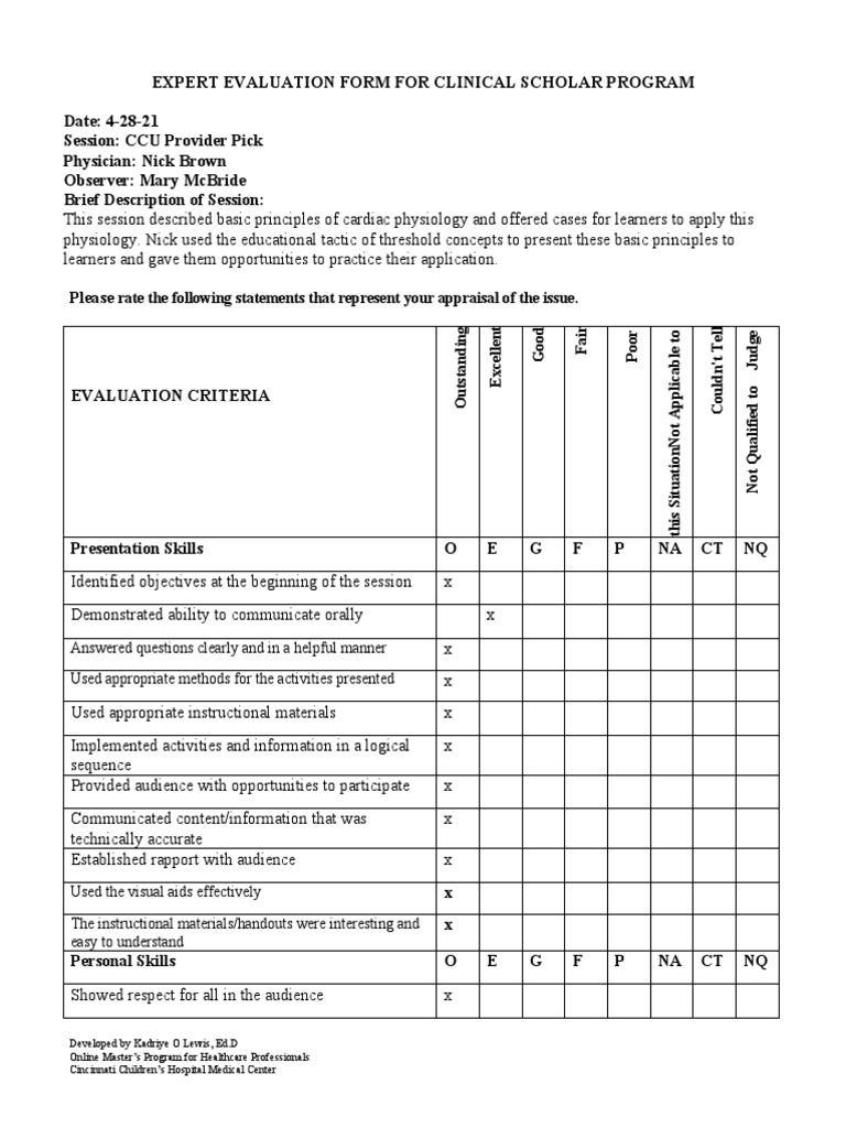 Expert Evaluation Form MM | PDF | Evaluation | Learning
